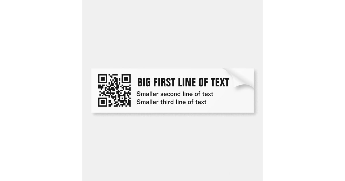 QR Code Bumper Sticker | Zazzle