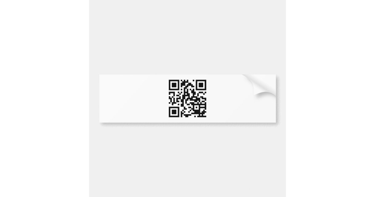 QR CODE® BUMPER STICKER | Zazzle