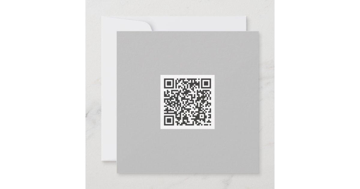 Qr Code Clean Monochrome Classic Graffiti Heart Thank You Card | Zazzle
