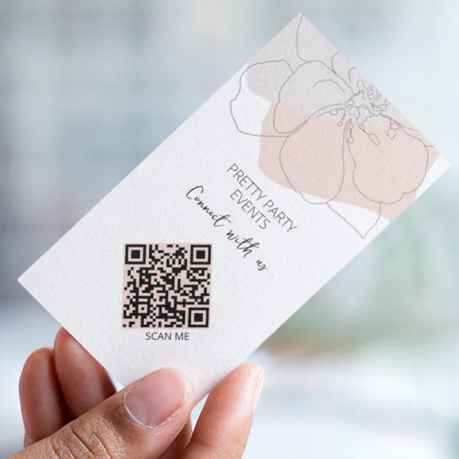 QR Code Connect With Us Minimalistic Business Card | Zazzle