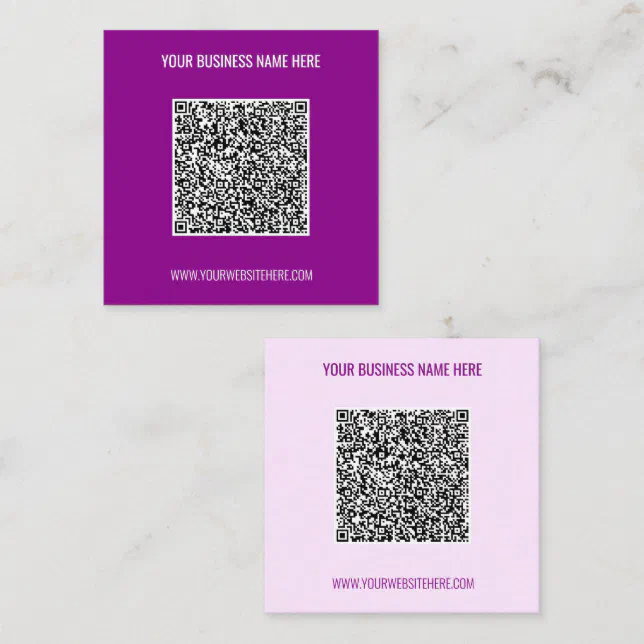 QR Code Custom Text Design Your Own Business Card | Zazzle