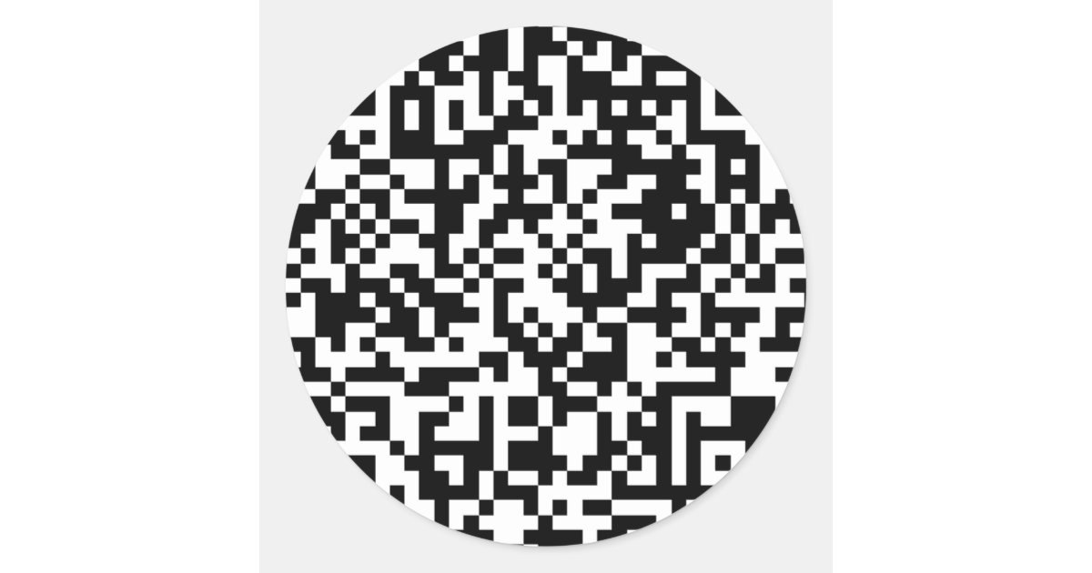 QR code design Classic Round Sticker | Zazzle