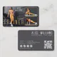 QR Code Fitness Gold & Grey Personal Trainer Photo Business Card | Zazzle