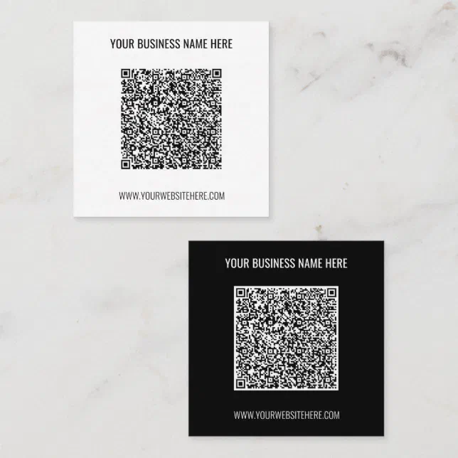 QR Code Info Custom Text and Colours Business Card | Zazzle