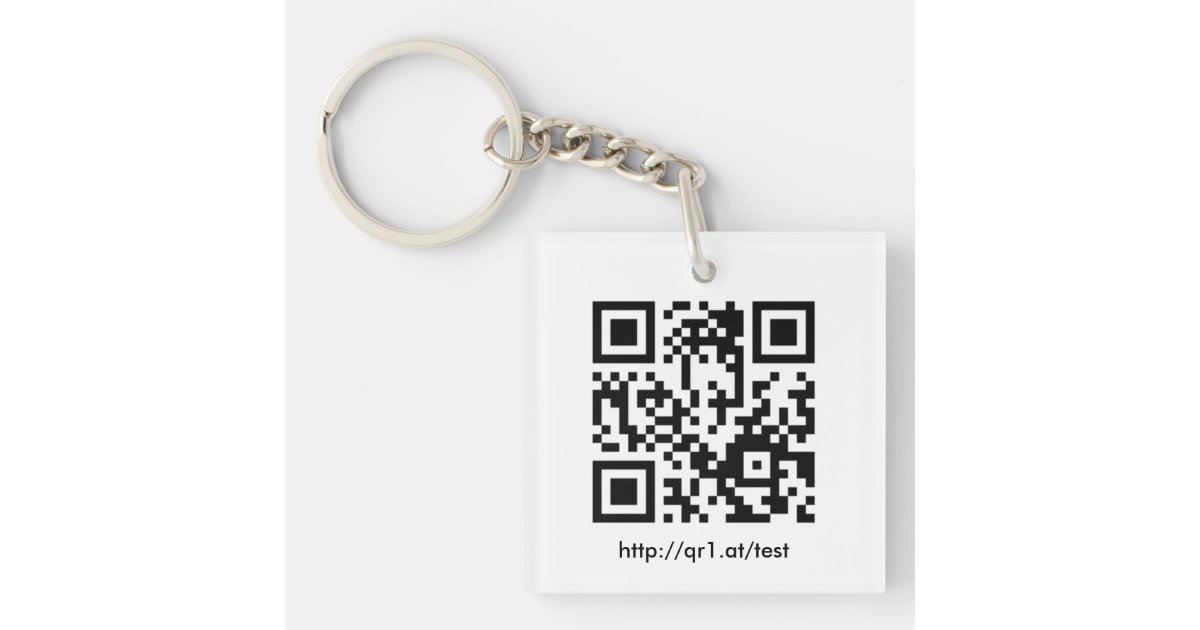QR Code Key Key Ring | Zazzle
