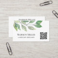 QR Code Landscape Designer Greenery Business Card | Zazzle