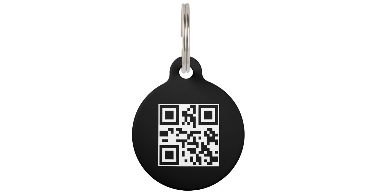 QR Code | Modern Scannable If Lost Pet Tag | Zazzle