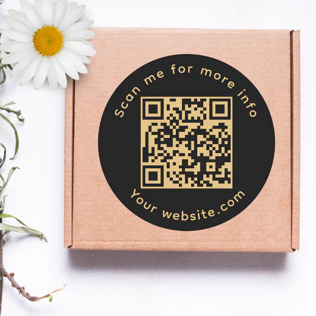 QR Code Scan Me For More Info Classic Round Sticker | Zazzle
