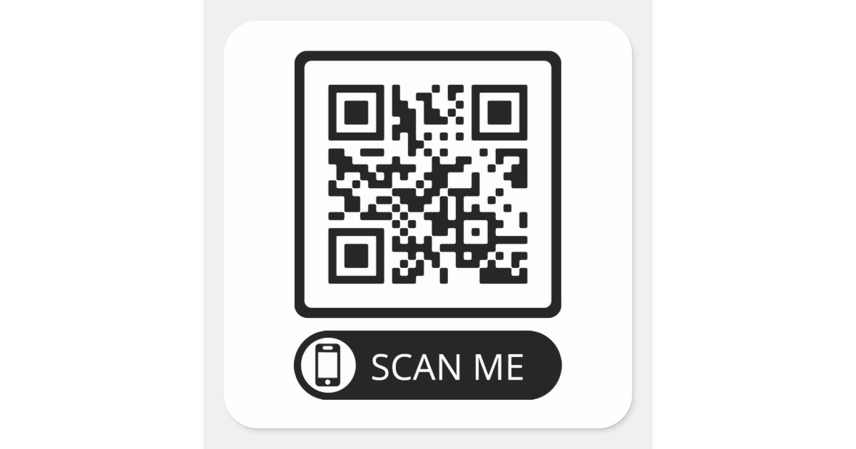 QR Code Scan Me Sticker | Zazzle