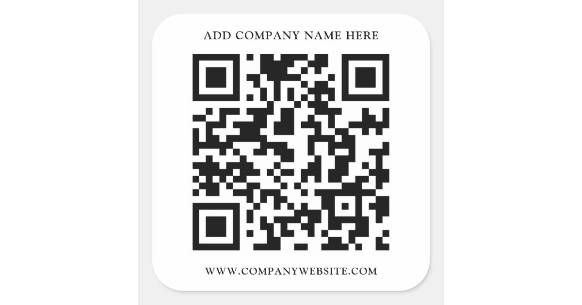 QR CODE SQUARE STICKER | Zazzle