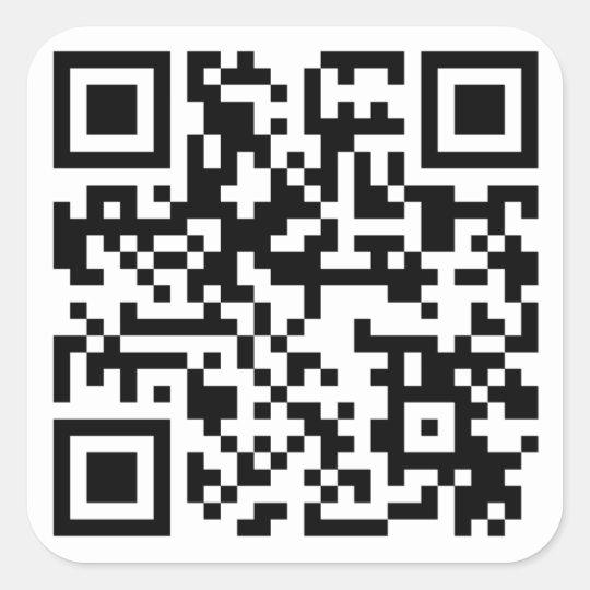 QR-code URL sticker 2.5 x 2.5 inches | Zazzle.co.uk