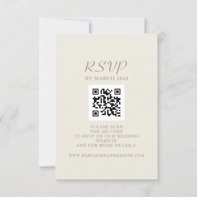 QR Code Website Wedding RSVP Card | Zazzle