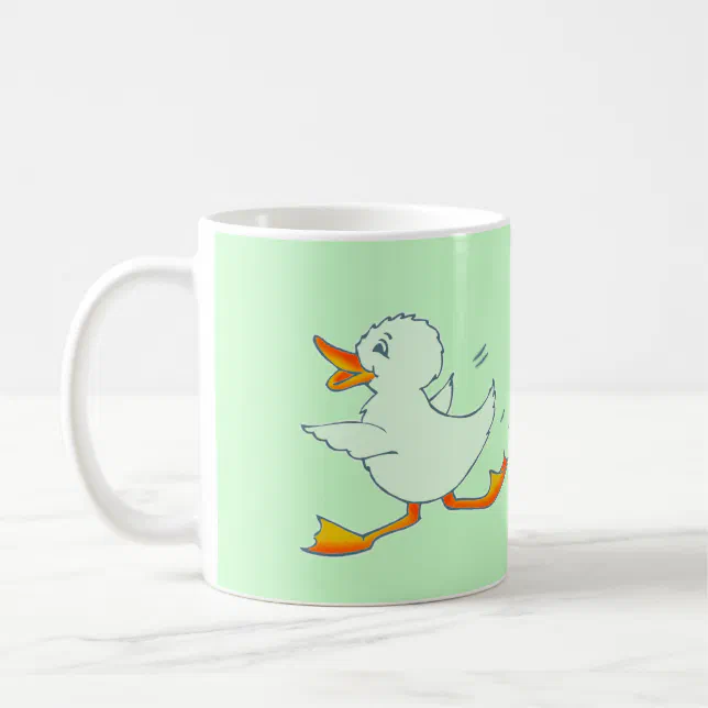 Quackers mint green duck mug | Zazzle