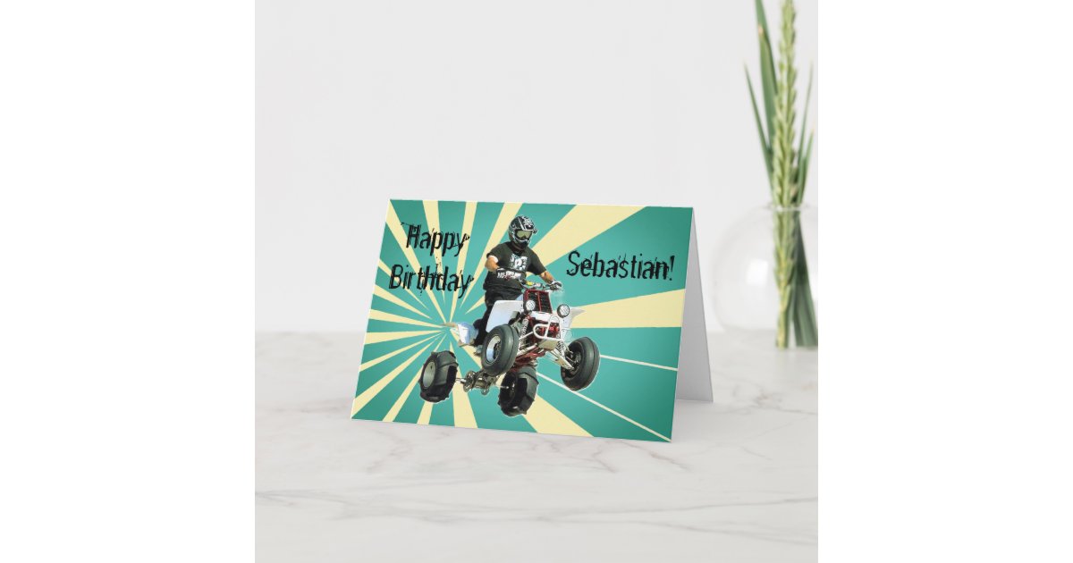 Quad Bike / ATV Birthday Card | Zazzle.co.uk