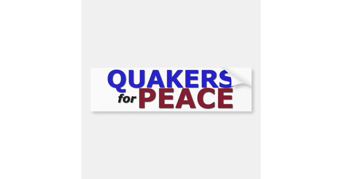 Quakers for Peace Bumper Sticker | Zazzle