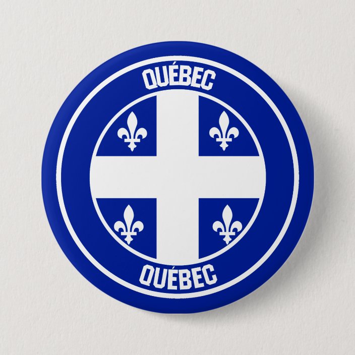 Quebec Round Emblem 7.5 Cm Round Badge | Zazzle.co.uk