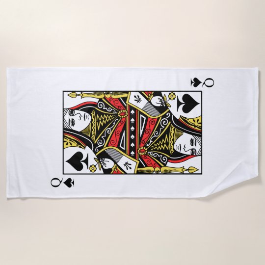 Queen Of Spades Beach Towel Zazzle Co Uk