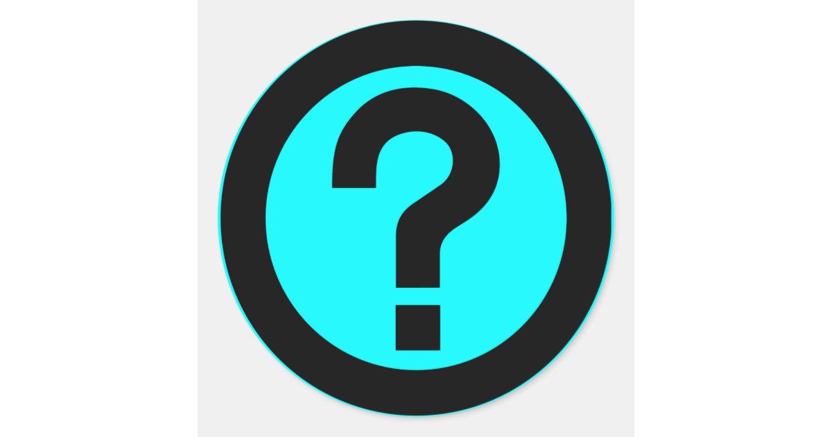 Question Mark Ask Query Symbol Punctuation Classic Round Sticker | Zazzle
