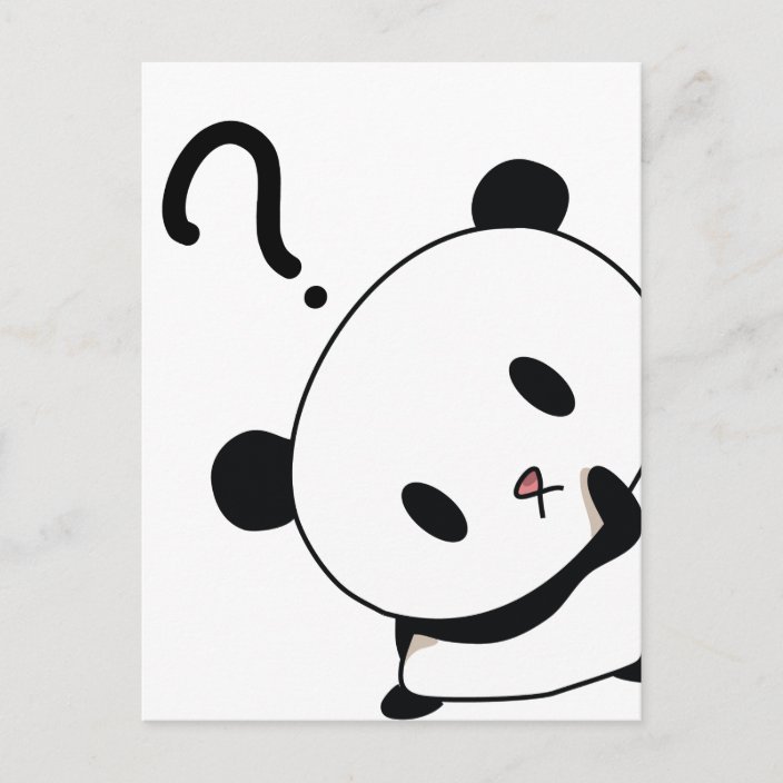 question time panda postcard | Zazzle.co.uk