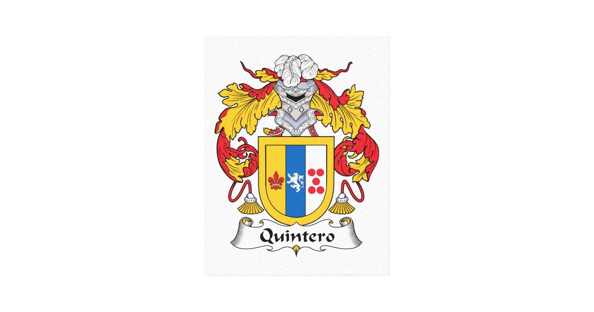 Quintero Family Crest Canvas Print | Zazzle