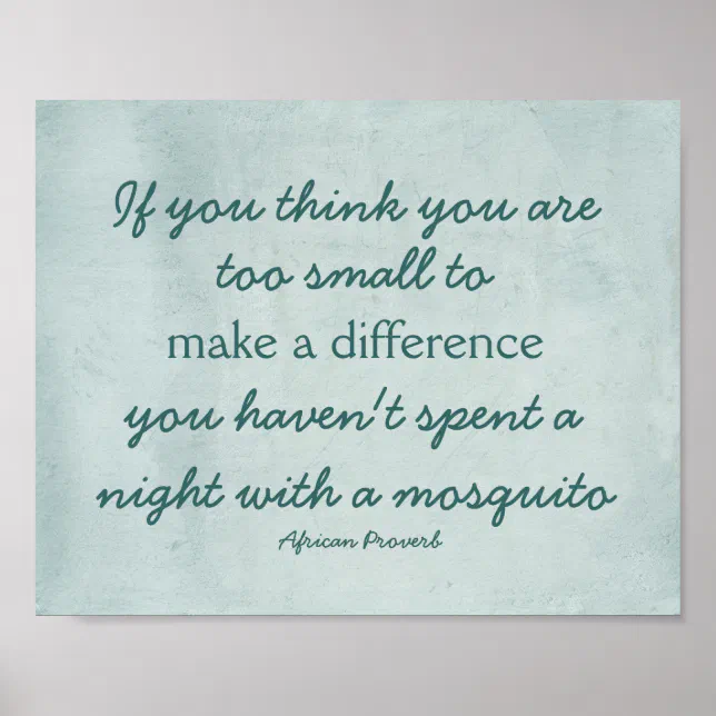 quotation make a difference poster | Zazzle