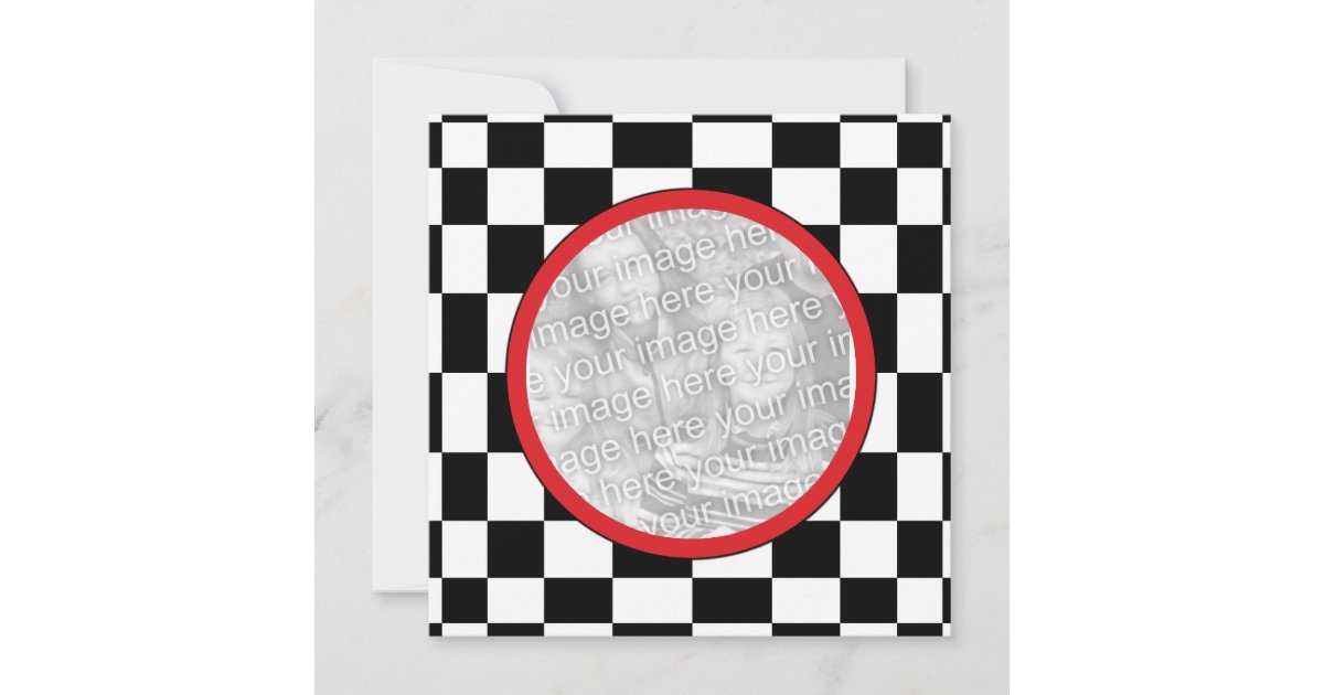Racing Checkers Party Invitation | Zazzle
