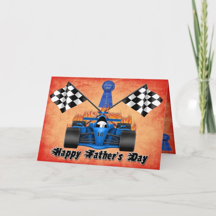 Racing Father's Day Greeting Card | Zazzle.co.uk