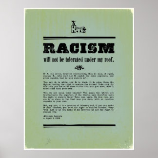 Racism Posters | Zazzle.co.uk