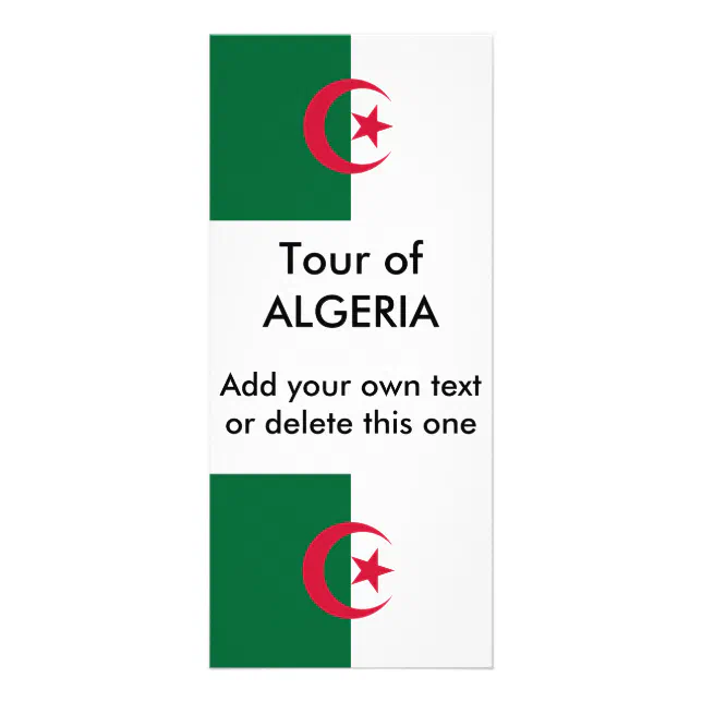 Rack Card with Flag of Algeria | Zazzle