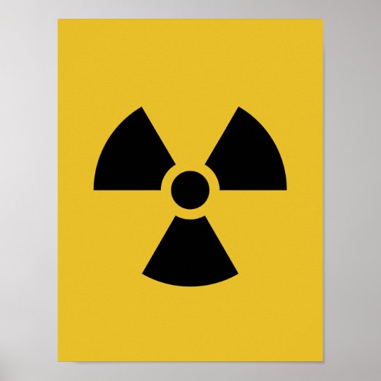 Radiation Hazard Symbol Poster | Zazzle.co.uk