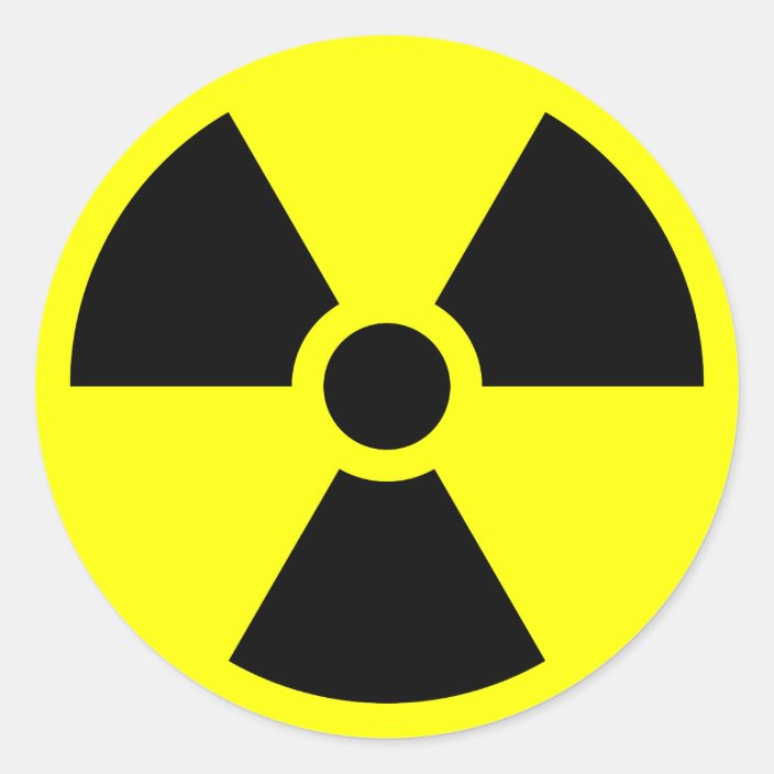 Radiation Trefoil Symbol Classic Round Sticker | Zazzle.co.uk