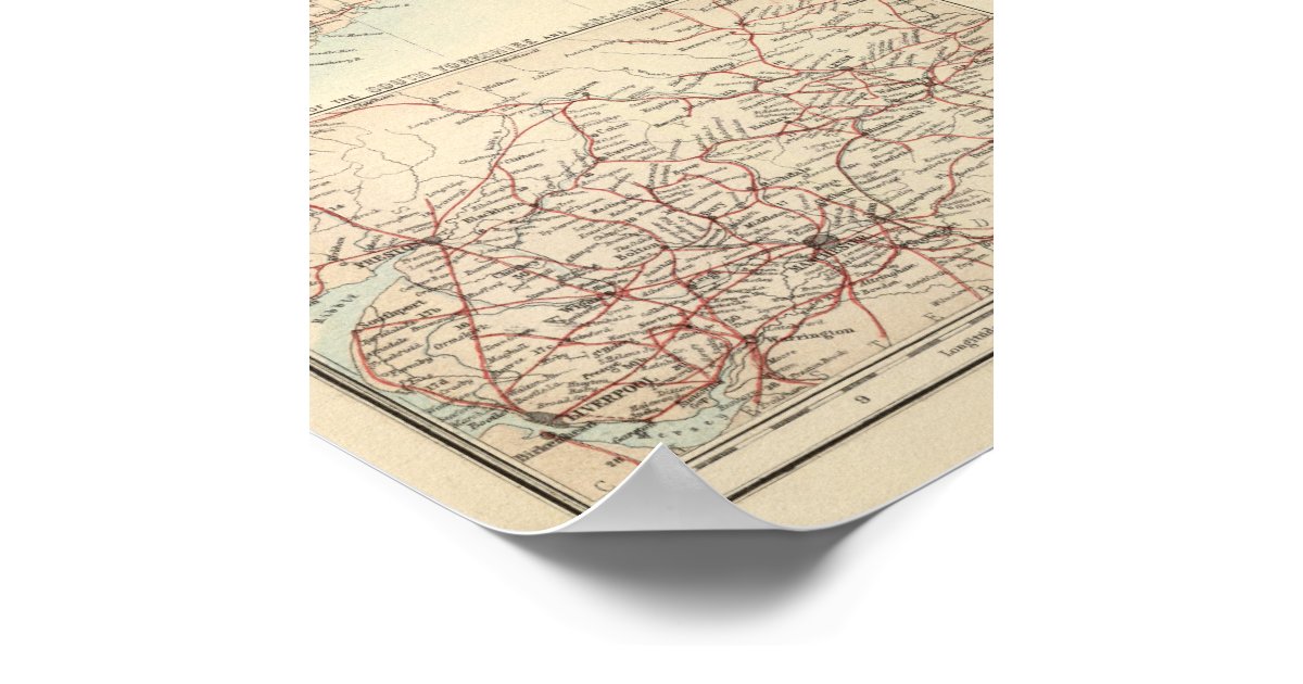 Railway Map of the British Isles Poster | Zazzle