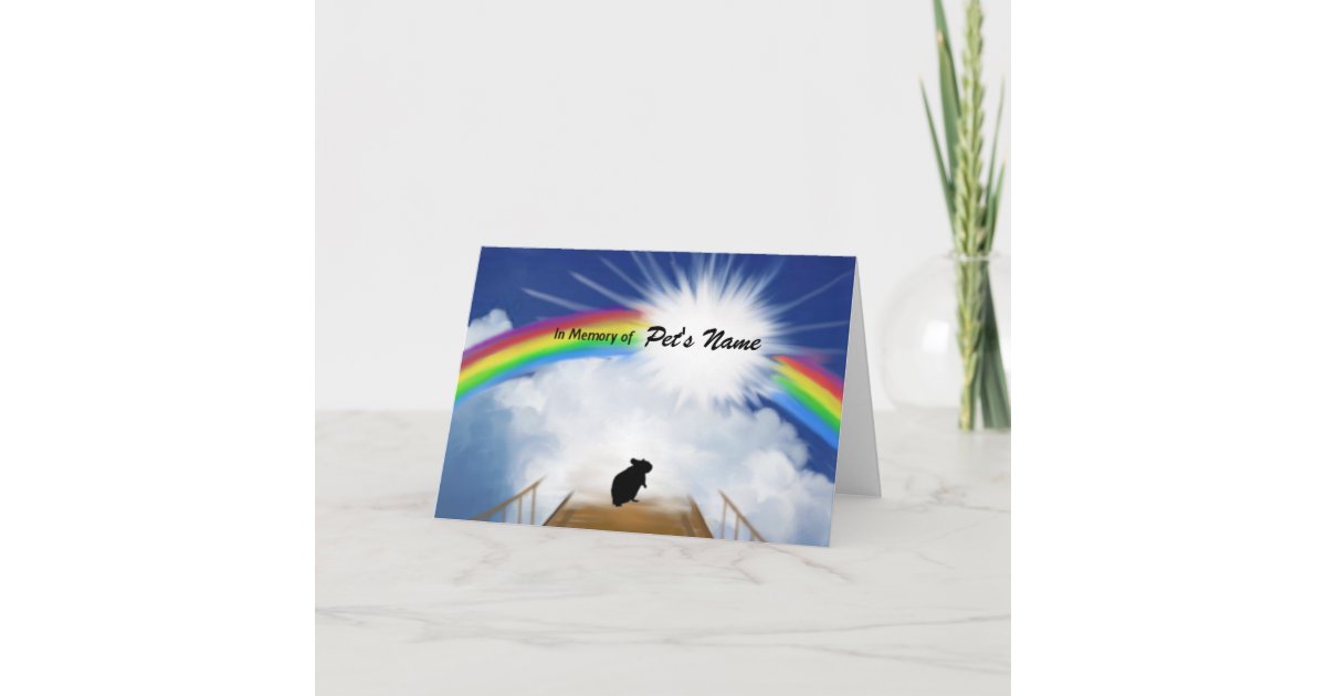 Rainbow Bridge Memorial Poem for Hamsters Card | Zazzle