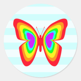 Rainbow Butterfly Stickers | Zazzle.co.uk