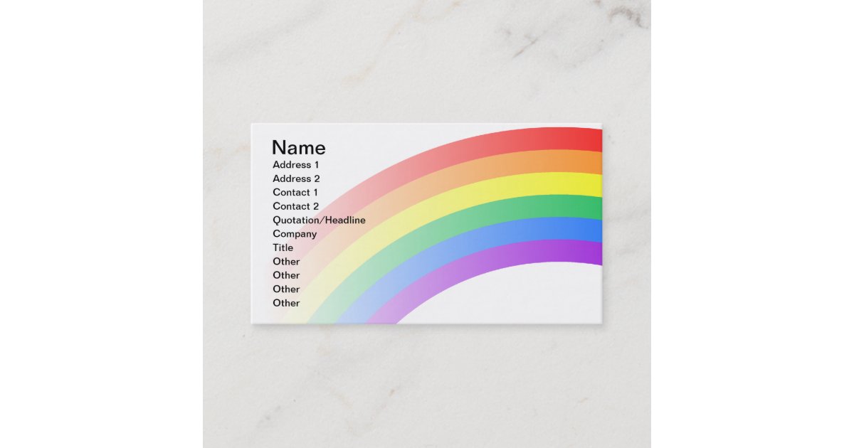 Rainbow Custom Business Card | Zazzle