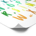 Rainbow Educational Alphabet Poster | Zazzle