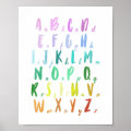 Rainbow Educational Alphabet Poster | Zazzle