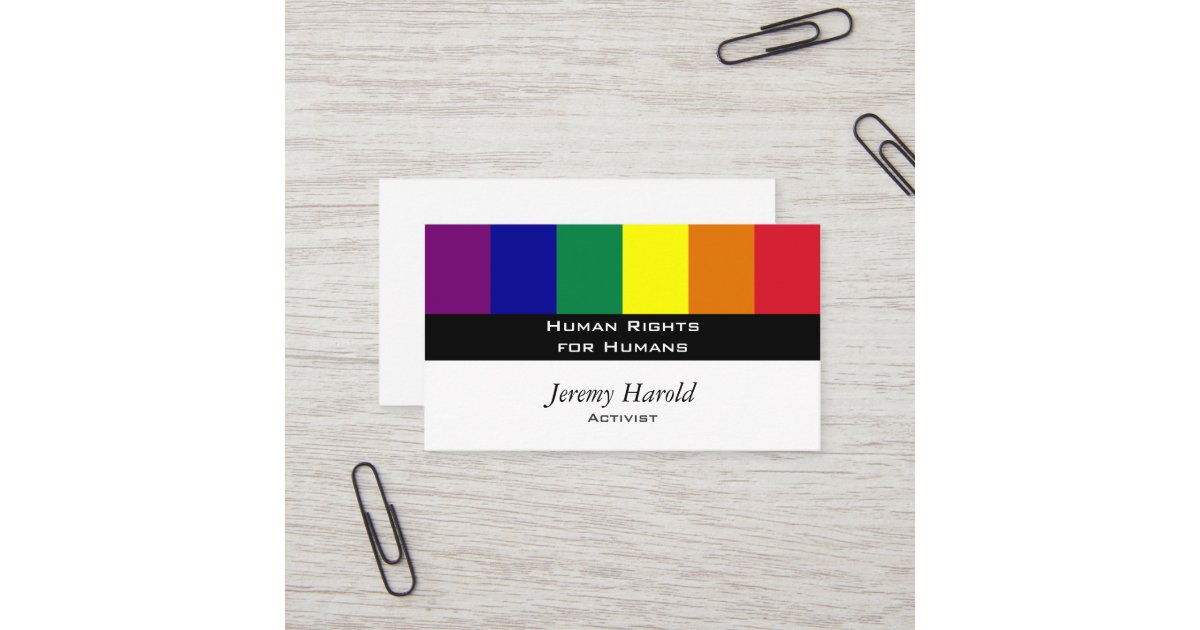 Rainbow Flag Business Card | Zazzle