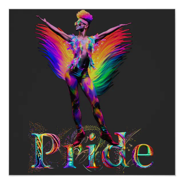 Rainbow Fusion: A Gay Pride Statement Poster | Zazzle