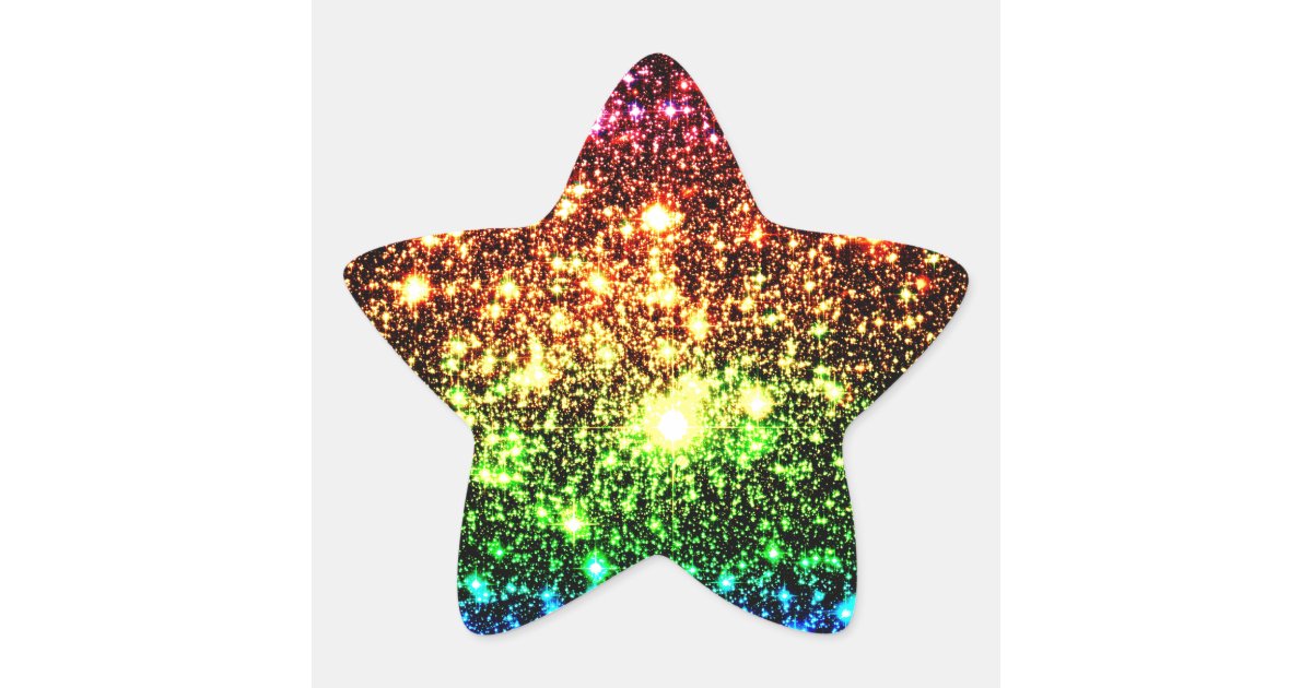 Rainbow Galaxy Star Sticker | Zazzle