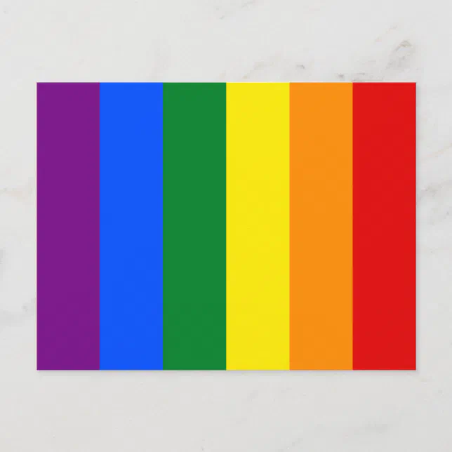 Rainbow Gay Lesbian Trans Queer LGBTQ Pride Flag Postcard | Zazzle