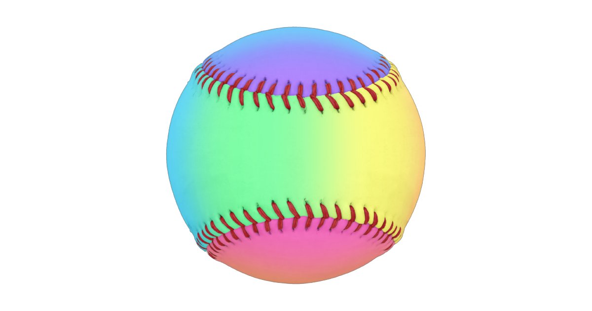 Rainbow Gradient Baseball | Zazzle