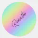 Rainbow Gradient Classic Round Sticker | Zazzle