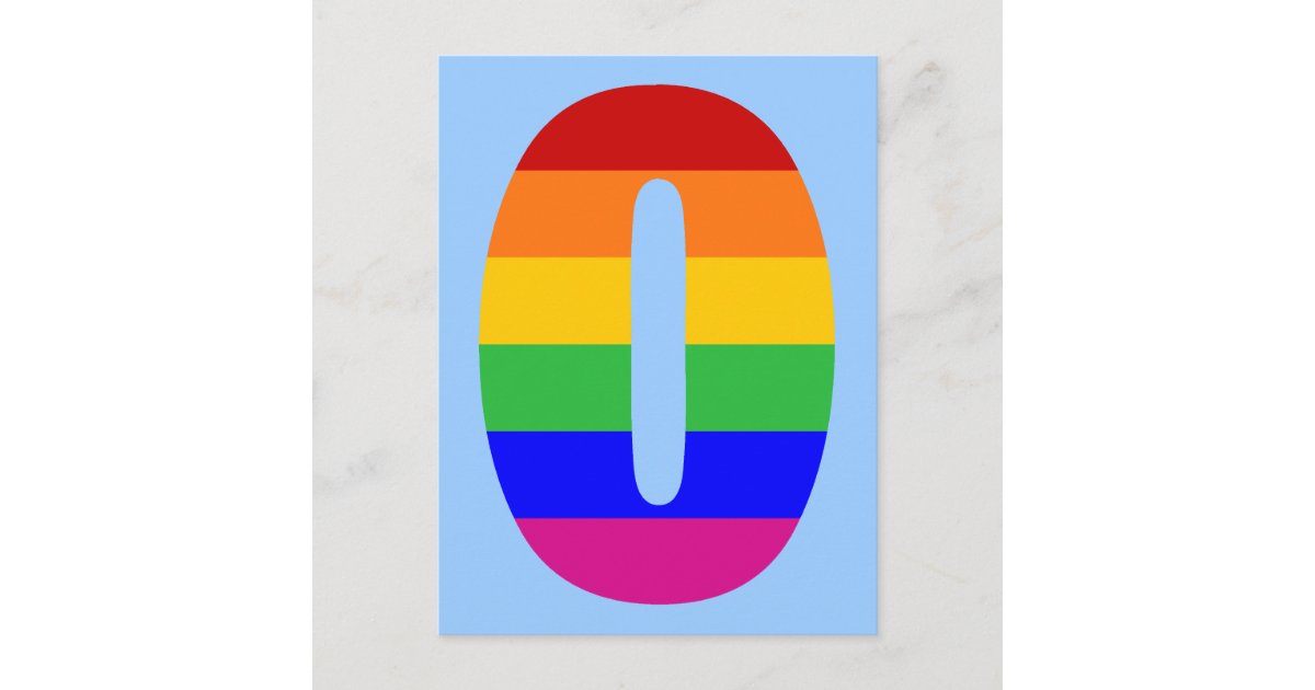 Rainbow Letter O Postcard | Zazzle