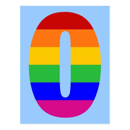 Rainbow Letter O Postcard | Zazzle.co.uk