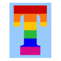 Rainbow Letters Postcards | Zazzle UK