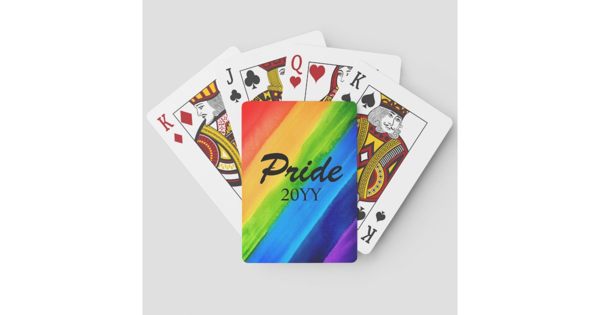 Rainbow LGBTQ Pride 20YY Playing Cards | Zazzle