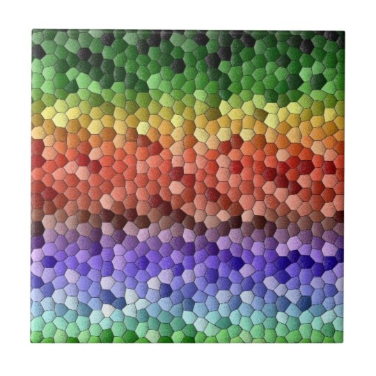 Rainbow Mosaic Tile | Zazzle.co.uk