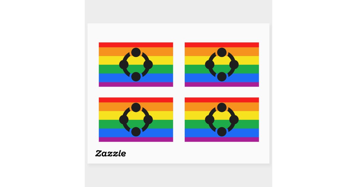 Rainbow Niche Pride Flag Rectangular Sticker | Zazzle