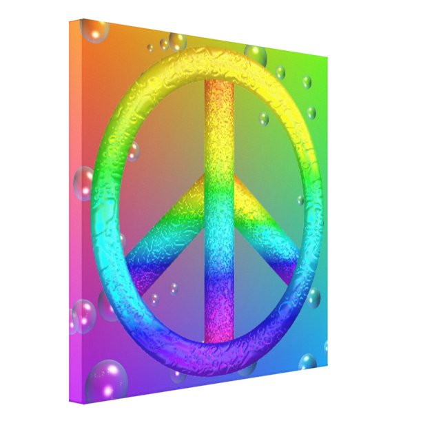Rainbow Peace Sign Art & Wall Décor | Zazzle.co.uk